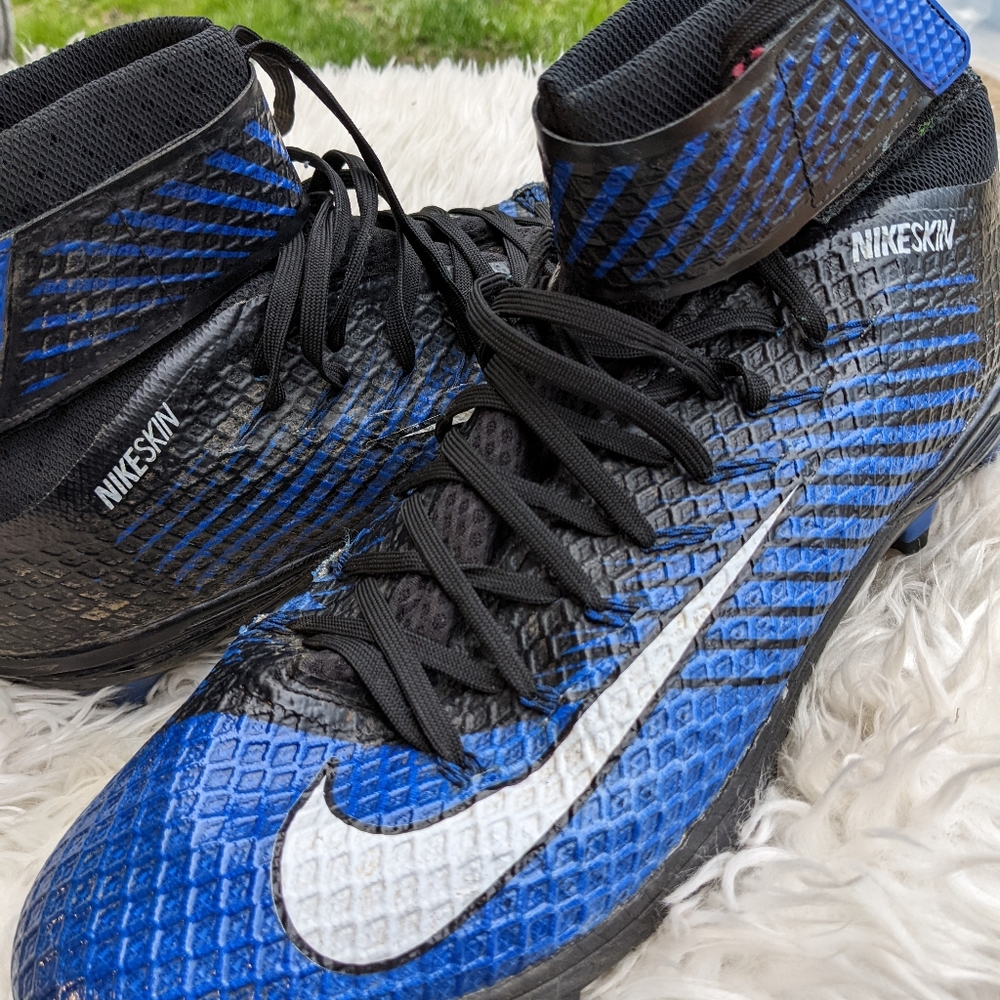 Men's Nike Skin Blue & Black Cleats Size 13 - Gem
